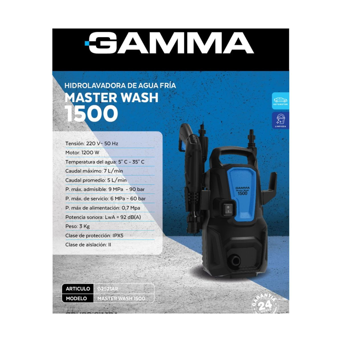 G2521AR HIDROLAV. MASTER WASH 1500 1200W