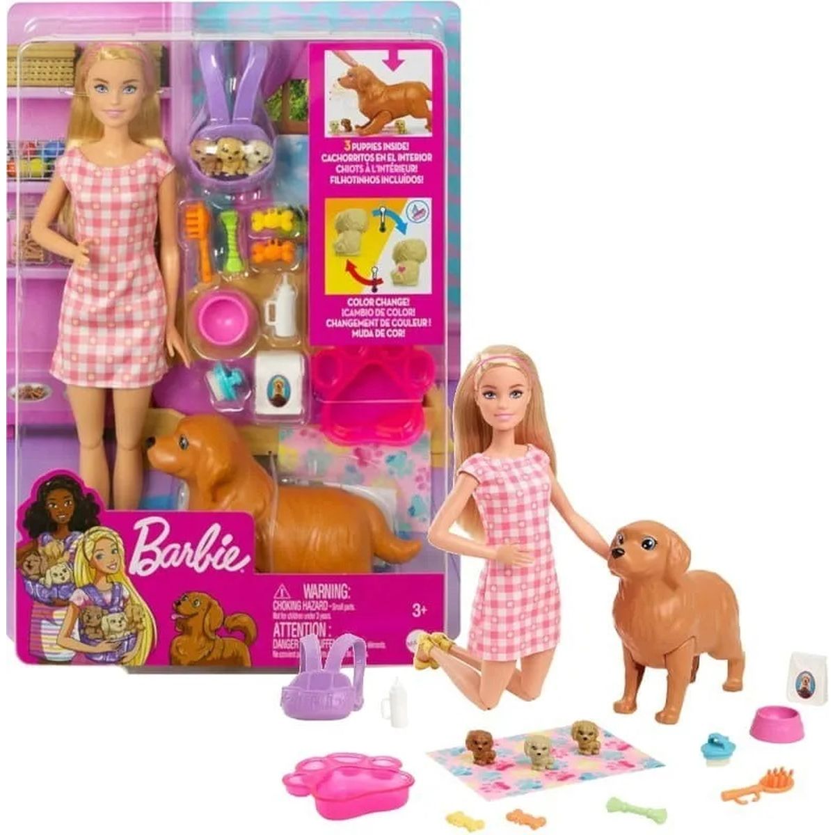 HCK75 MUÑECA BARBIE CON PERRITO - Naldo